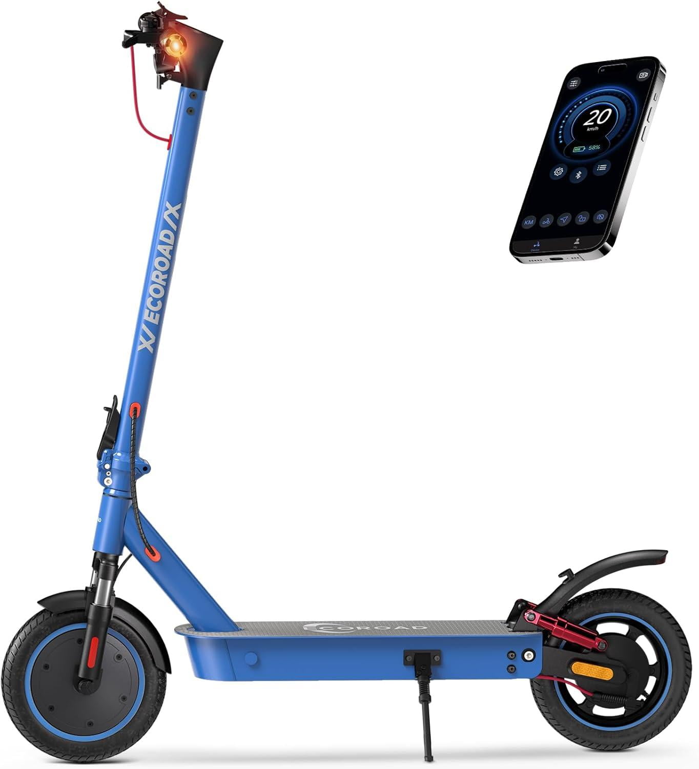 EC9 Electric Scooter, Up to 30 Miles Range & 21 MPH, 4 High-Performance ...