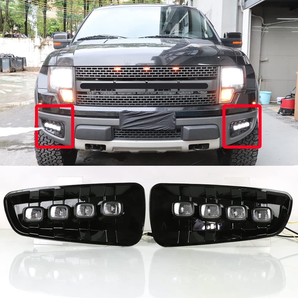 ECAHAYAKU LED DRL Fog OIF8 Light For Ford Raptor SVT F150 2009 2010 ...