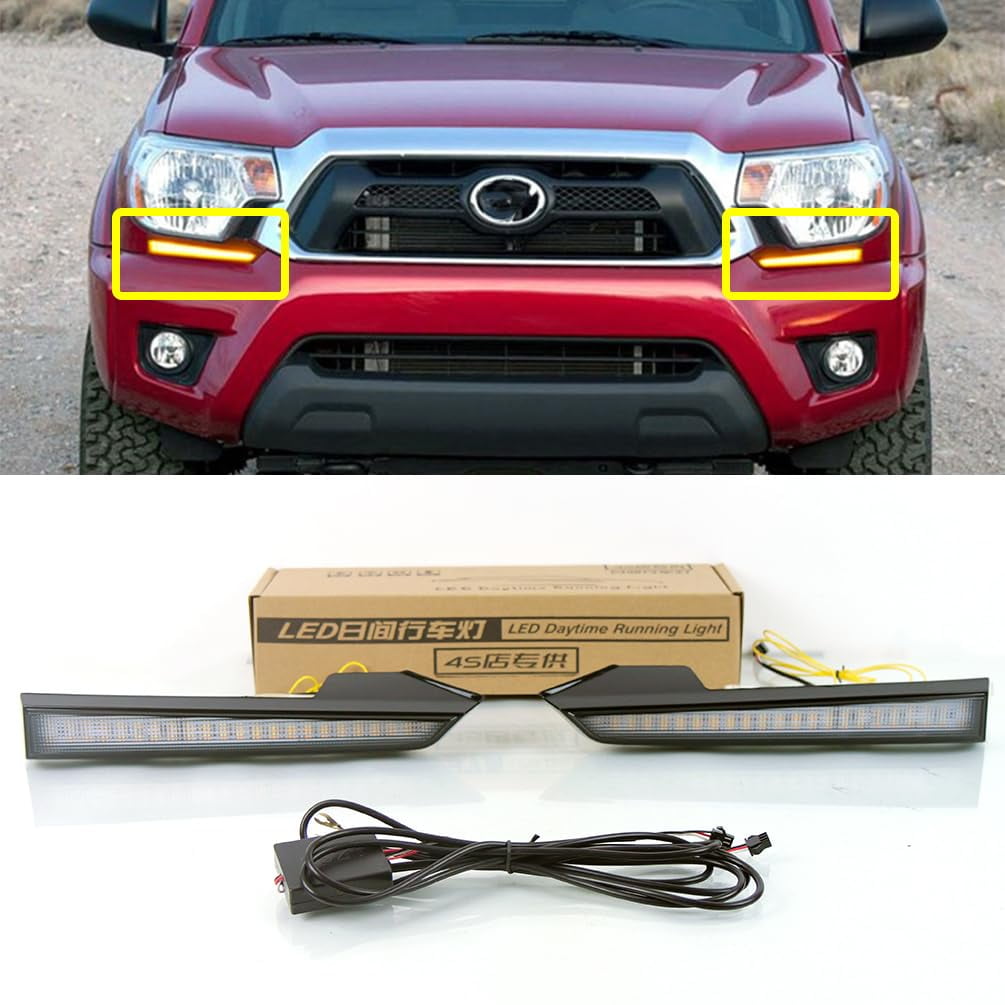 ECAHAYAKU LED Fog lamp DRL Daytime Running Light with Sequential Turn Signal Light Fit for 2012 ...