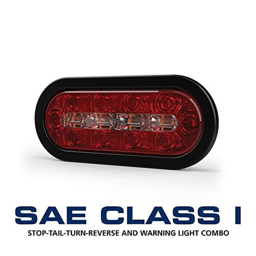 ECCO LED STTR Warning Light LEDs 8 Inch Amber White 12V 24V Surface ...