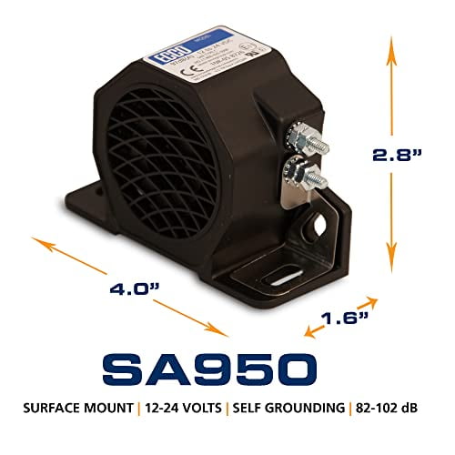 ECCO Smart Backup Alarm 97dB 12V Industrial Heavy-Duty Backup Reverse ...