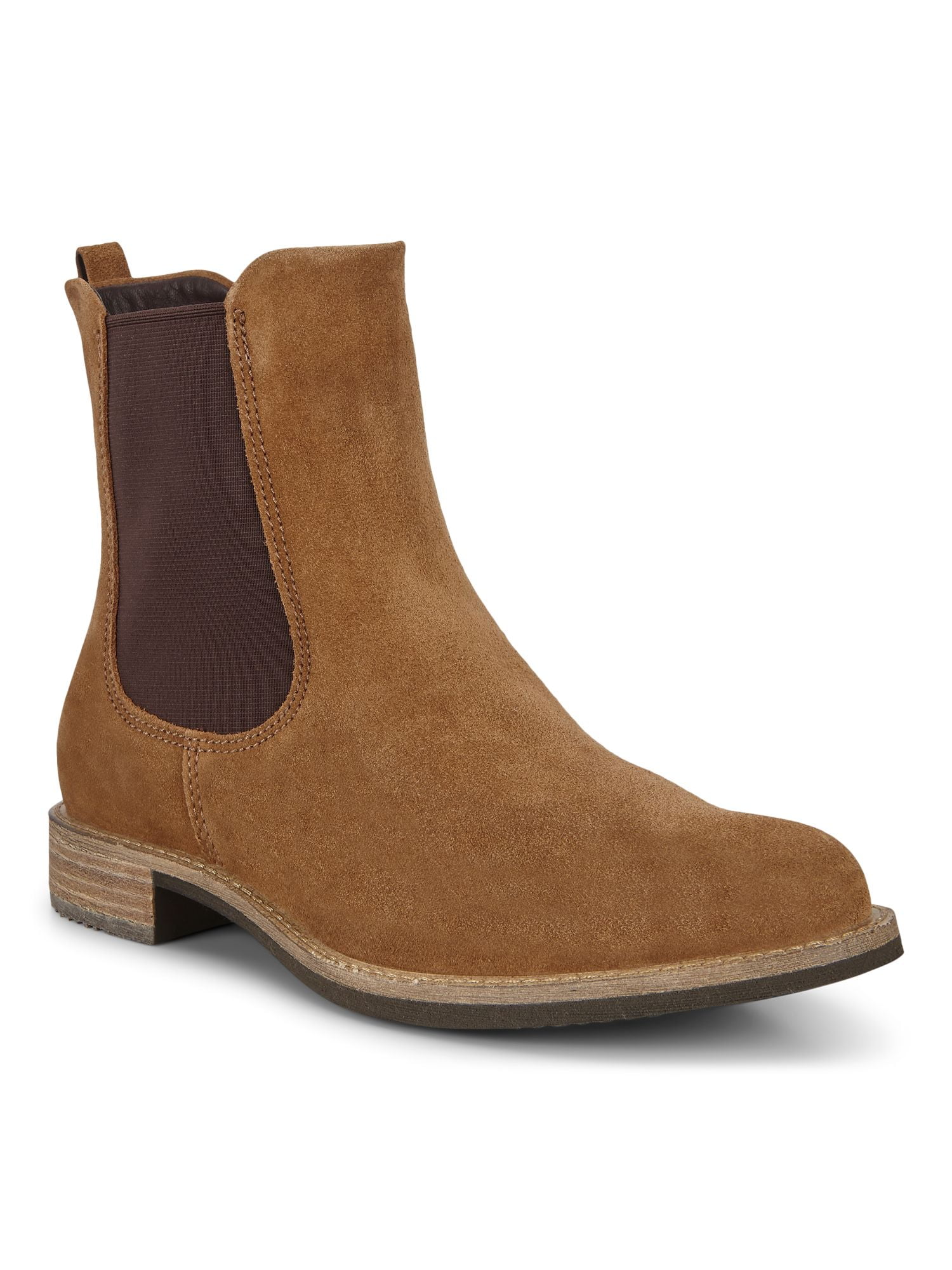 ECCO Womens Camel Brown Elastic Side Panels Pull-Tab Back Padded ...