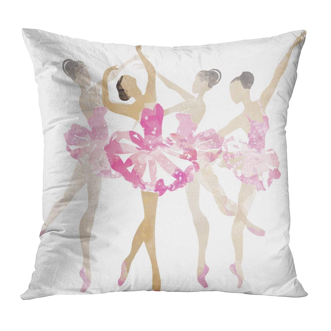 ECCOT Ballet Two Watercolor Ballerina Dancing Pink Dancer Dance Drawing ...