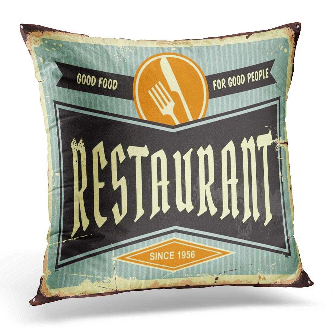 ECCOT Bar Restaurant Sign with Knife and Fork Symbol Diner Signboard ...