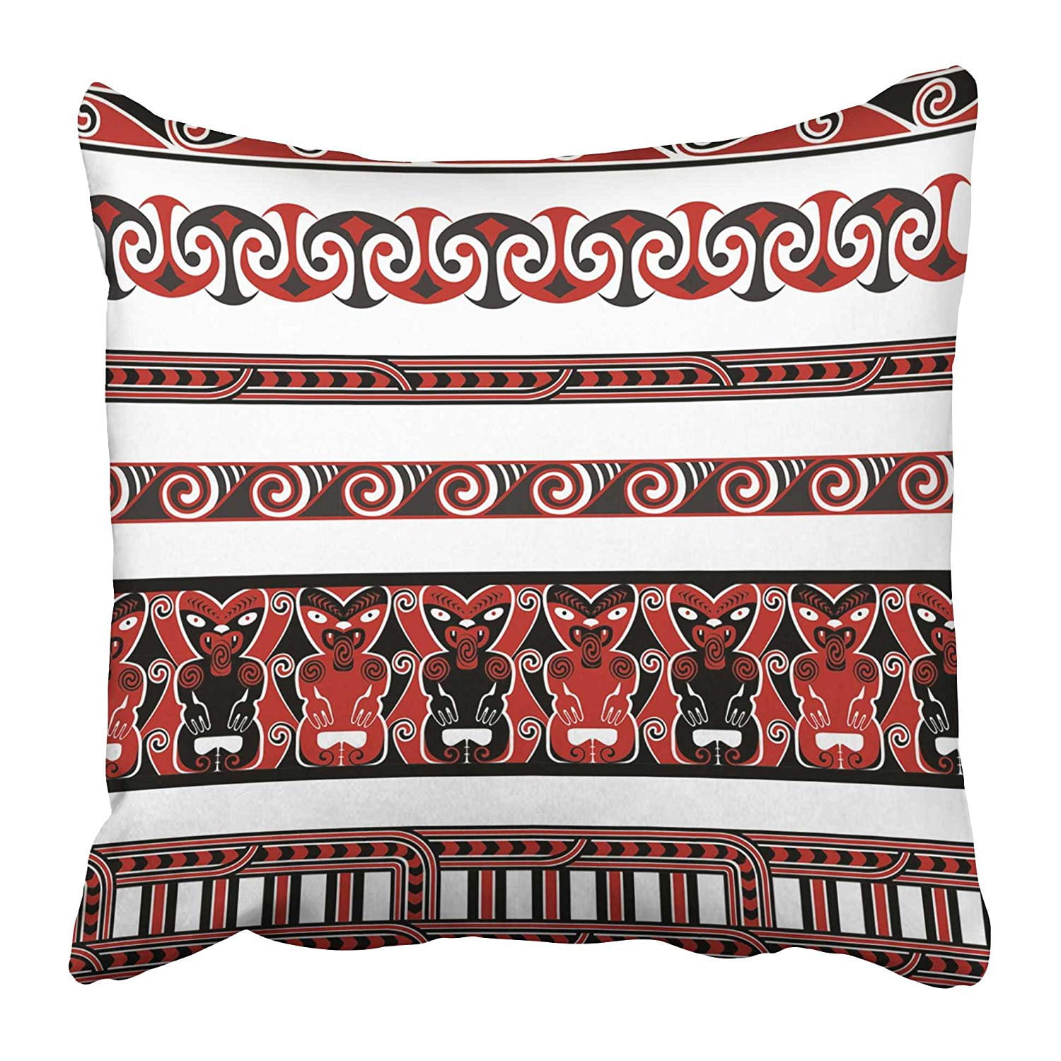 ECCOT Black Tribal Traditional Maori Borders and Patterns White Koru ...