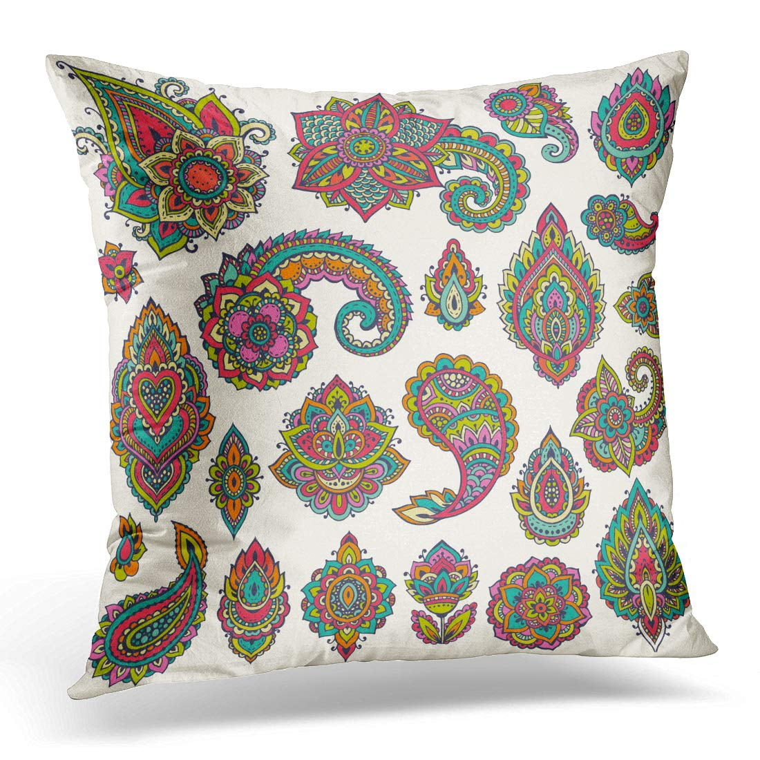 ECCOT Blue Big of Colorful Henna Floral Based on Traditional Ornaments ...