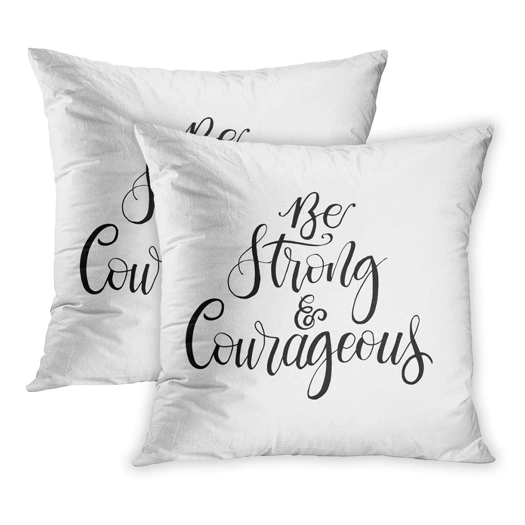 ECCOT Courage Be Strong and Courageous Phrase Lettering Motivational ...