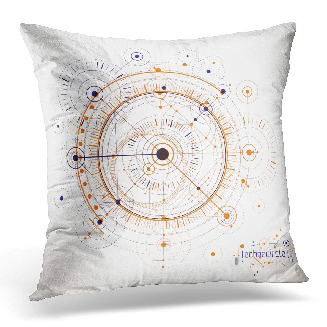 ECCOT Mechanical Scheme Engineering Drawing with Circles and Geometric ...