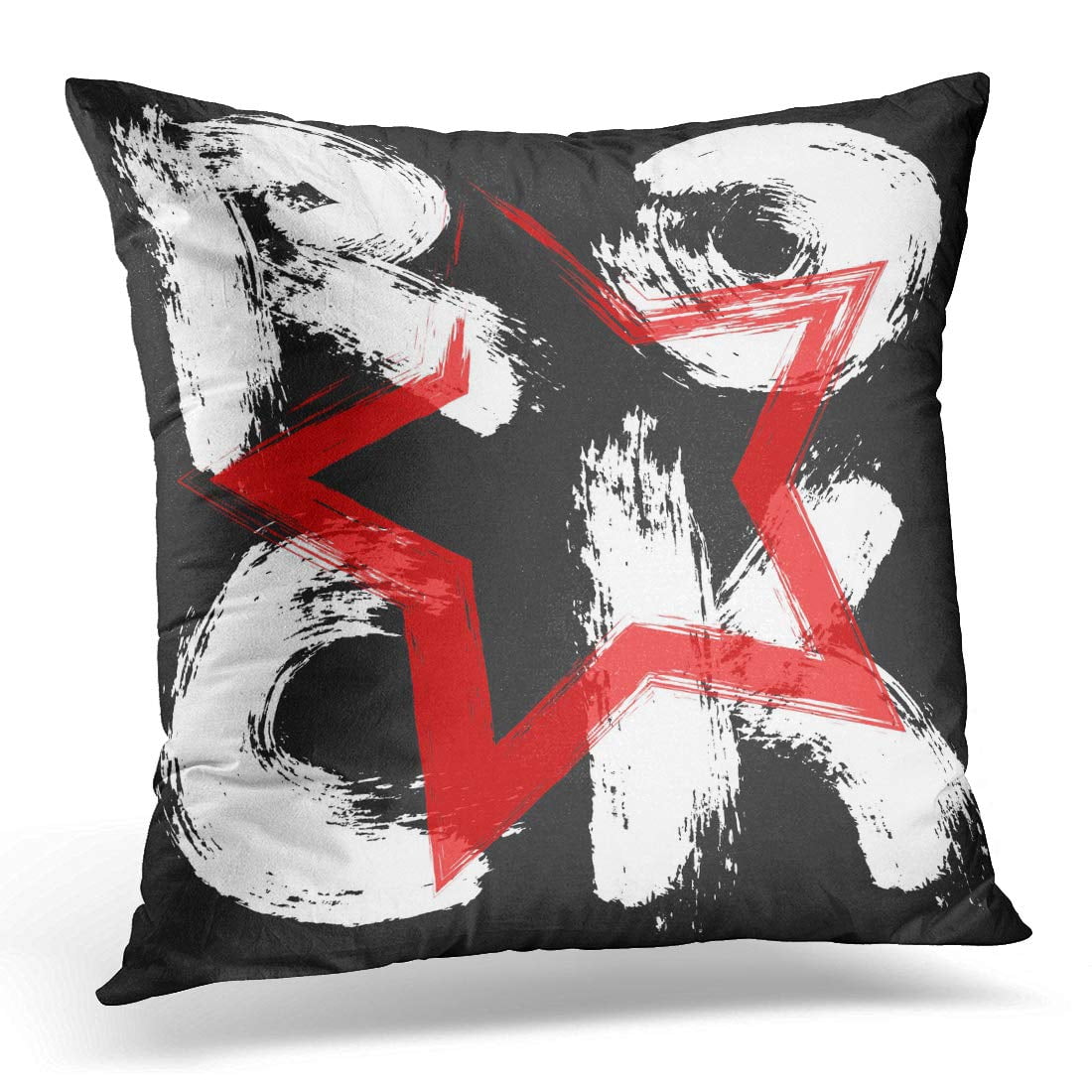 ECCOT Music Handwriting Rock Rough Brush White Paint Black Silhouette ...