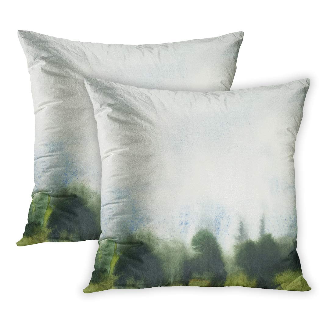 ECCOT Painting Abstract Watercolor Landscape Forest Under Cloudy Sky ...