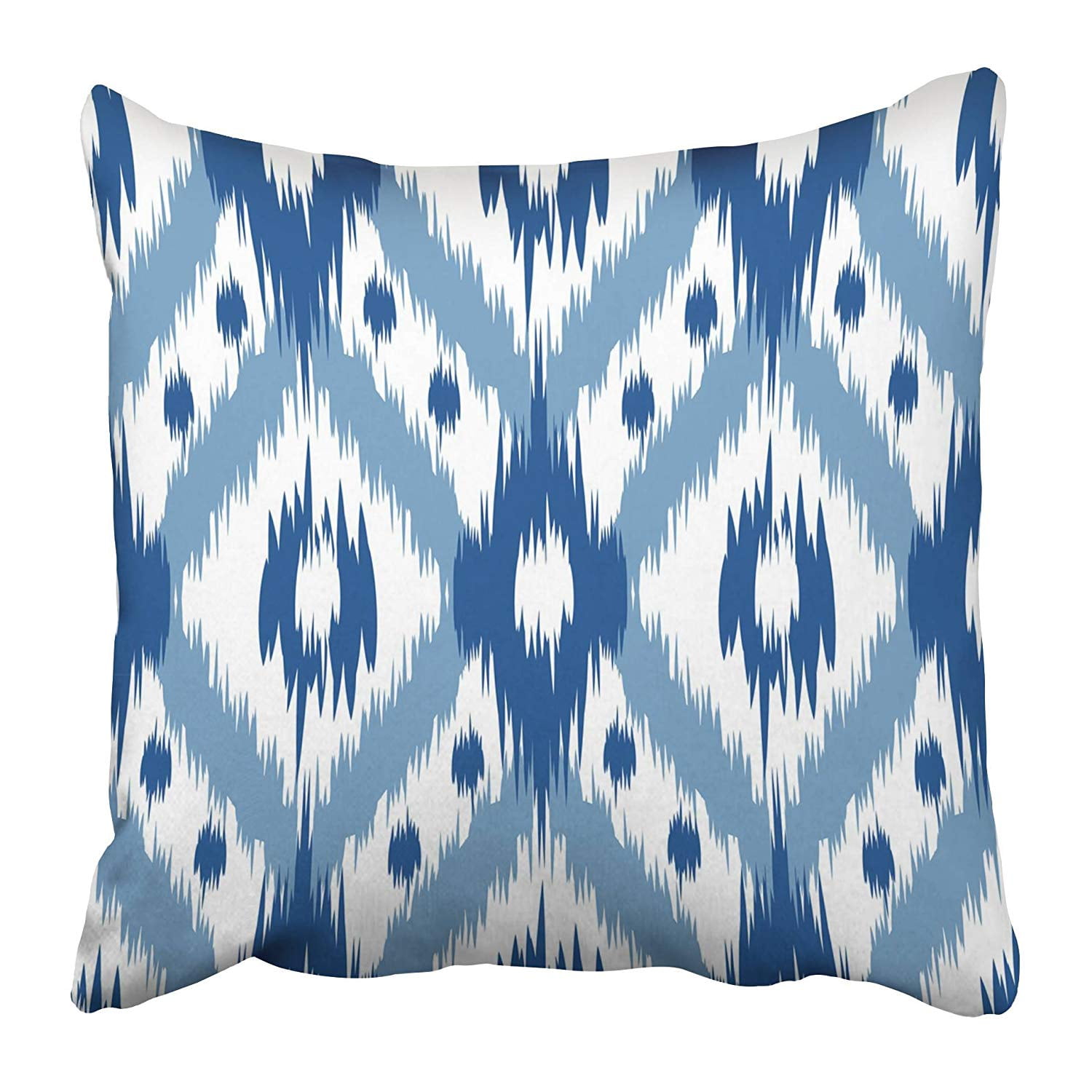 ECCOT Zag Tribal Ikat Ogee in Traditional Classic Blue and White Colors ...