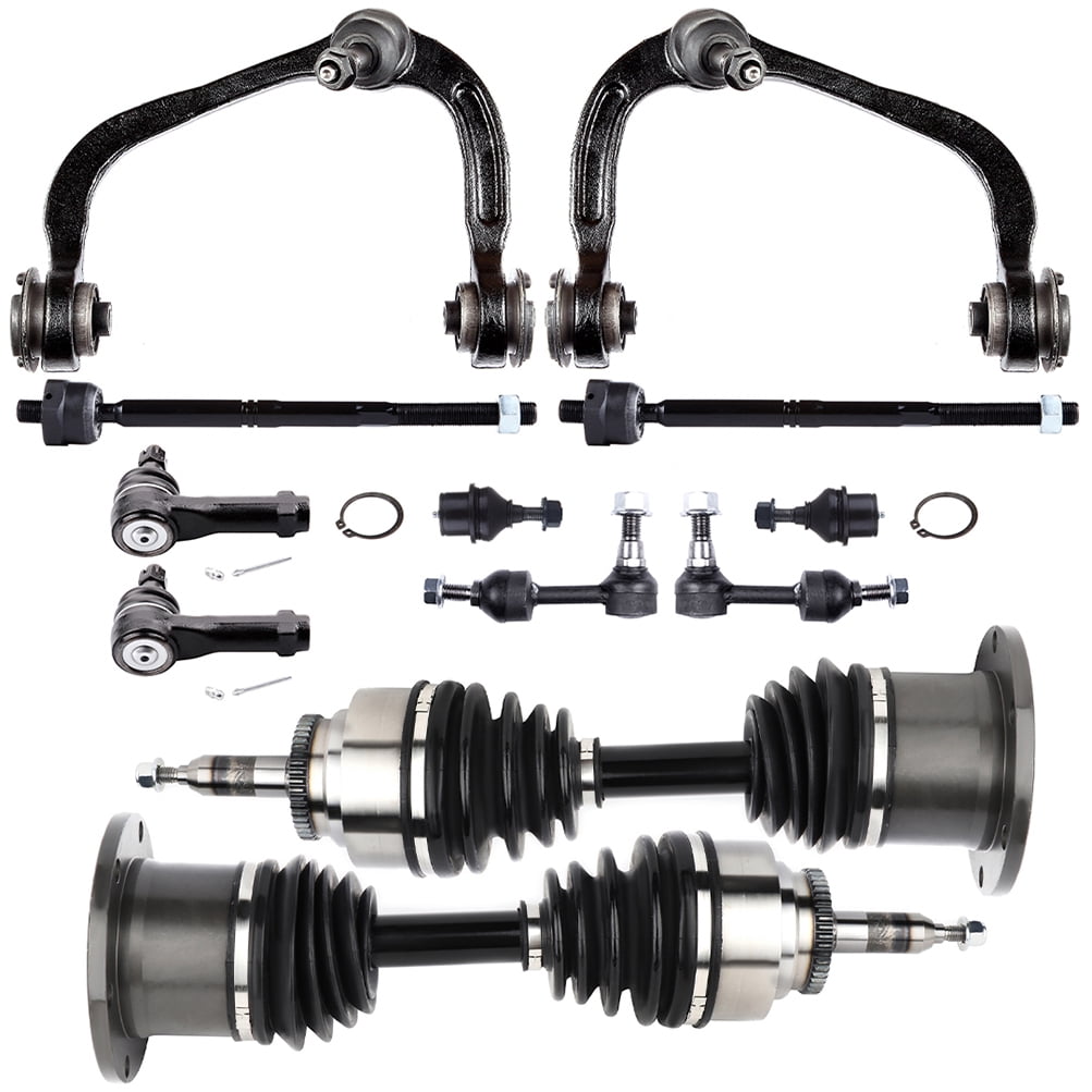 ECCPP - 12PC Upper Control Arm and Ball Joint Lower Ball Joint Tie Rod ...