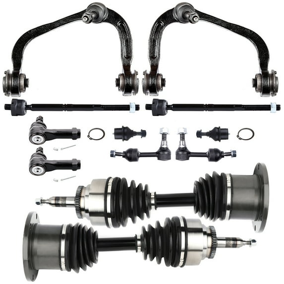 ECCPP - 12PC Upper Control Arm and Ball Joint Lower Ball Joint Tie Rod ...