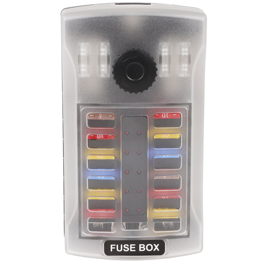 ECCPP 12V 12-WAY Blade ATO/ATC/ATS Fuse Box Use for RV Boat Motorhome ...