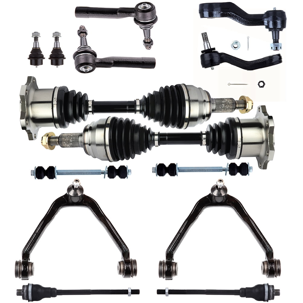 ECCPP - 14PC Front Control Arm and Ball Joint Tie Rod End Sway Bar End ...