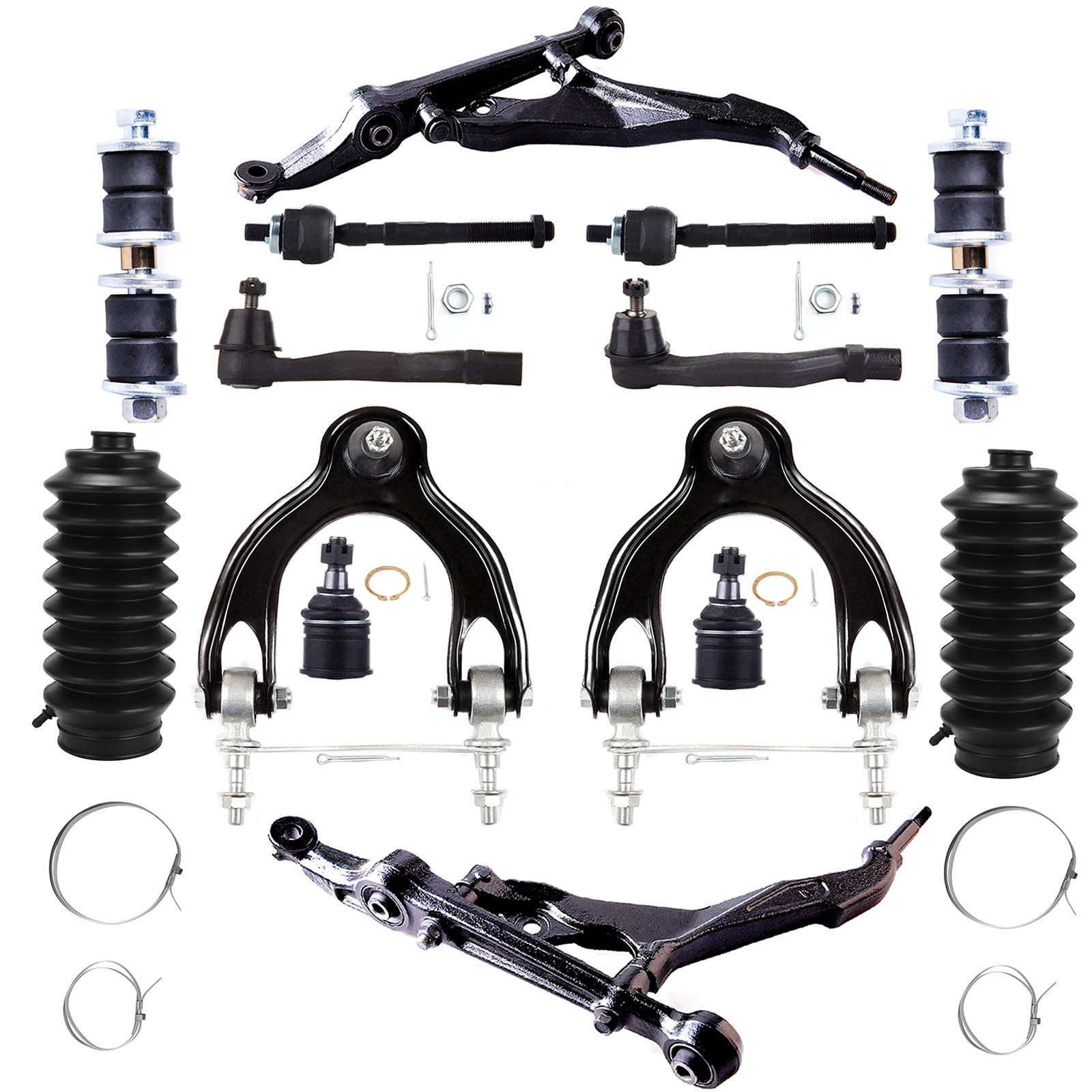 ECCPP - 14PC Lower Control Arm Upper Control Arm and Ball Joint Lower ...