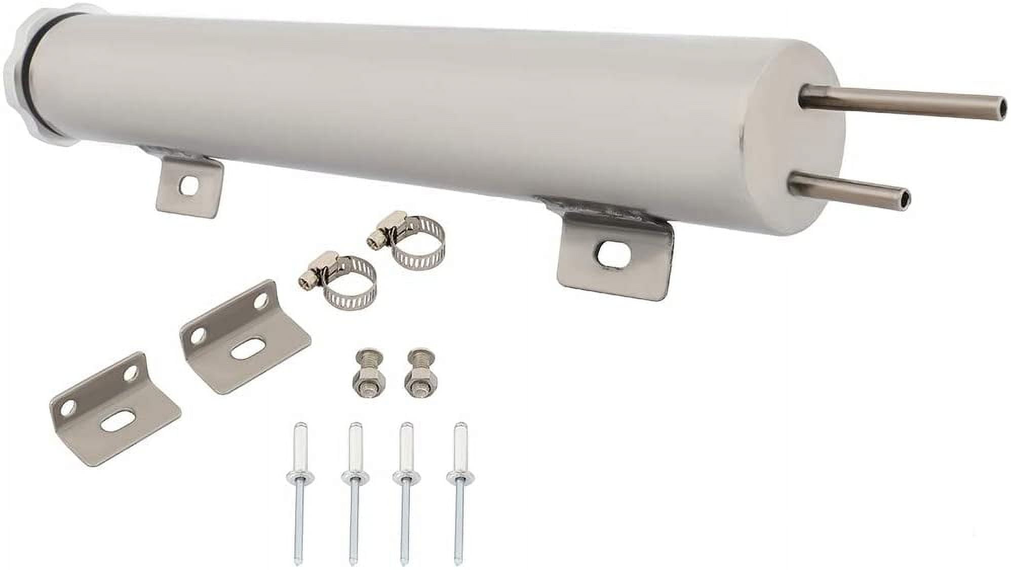 ECCPP 2" X 13" Stainless Steel Polished Radiator 20 OZ Overflow Tanks ...
