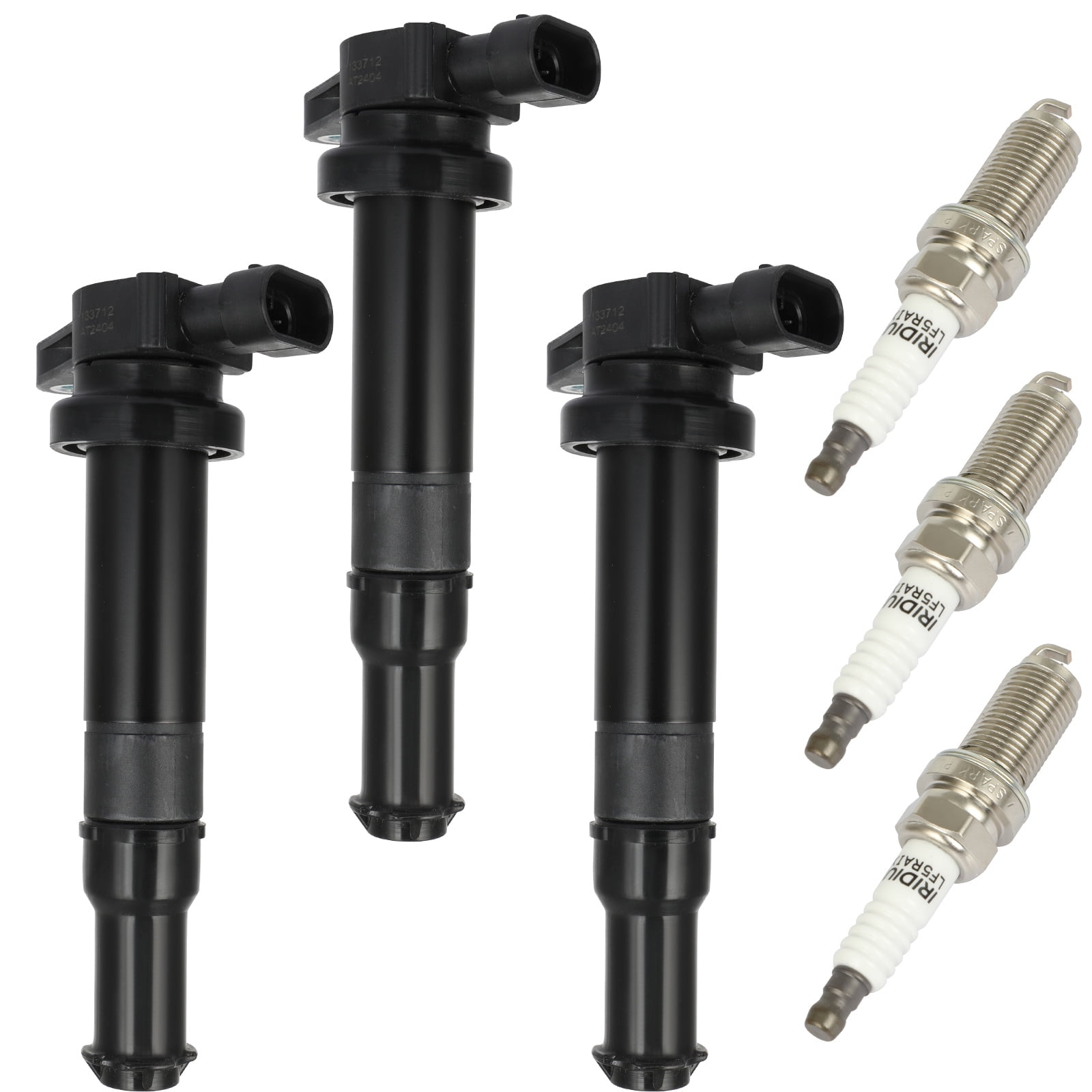 ECCPP 3 ignition coils with 3 iridium Spark Plugs,UF554,coils packs,for ...