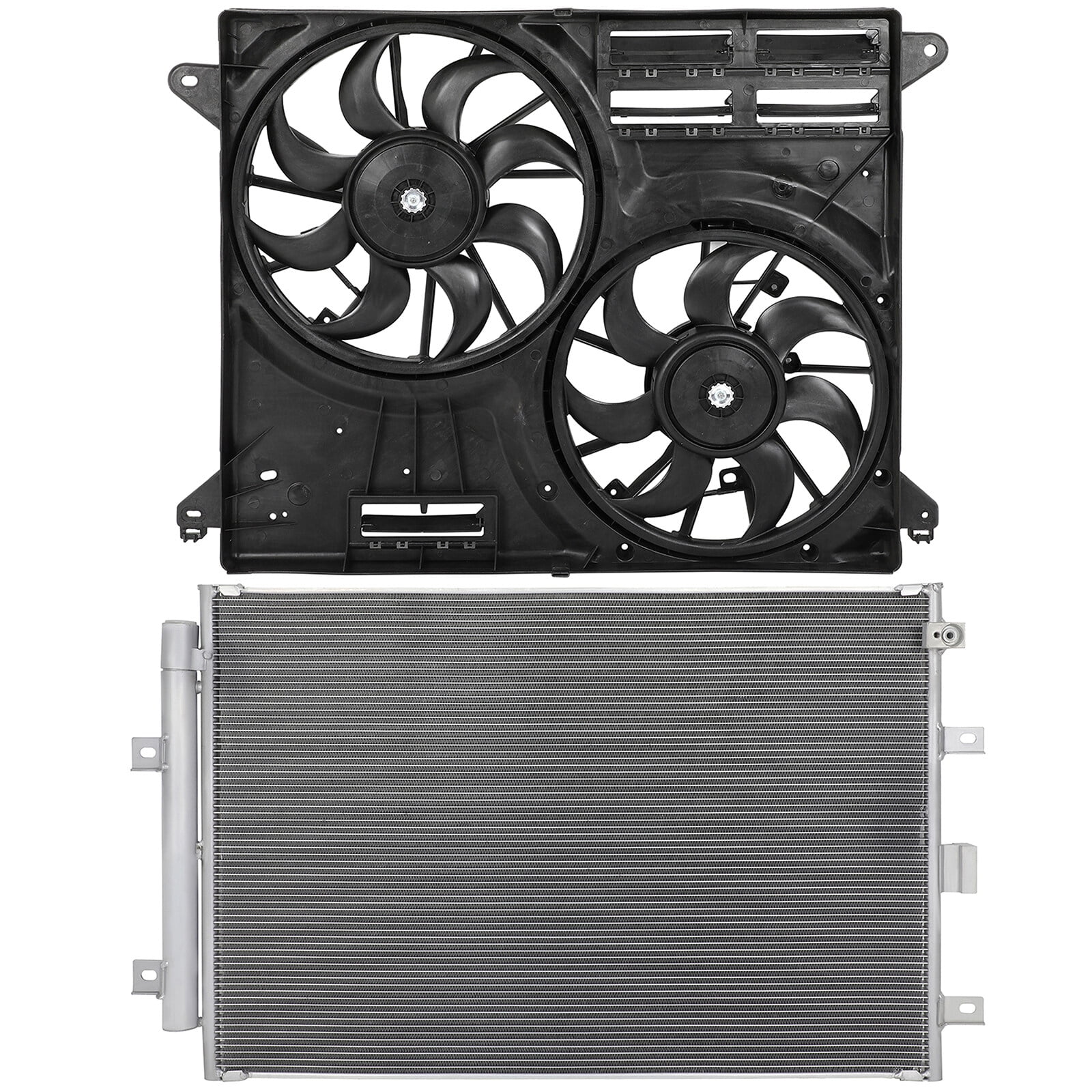 ECCPP 30135 Condenser F2GZ8C607A-433 Radiator Cooling Fan Assembly ...