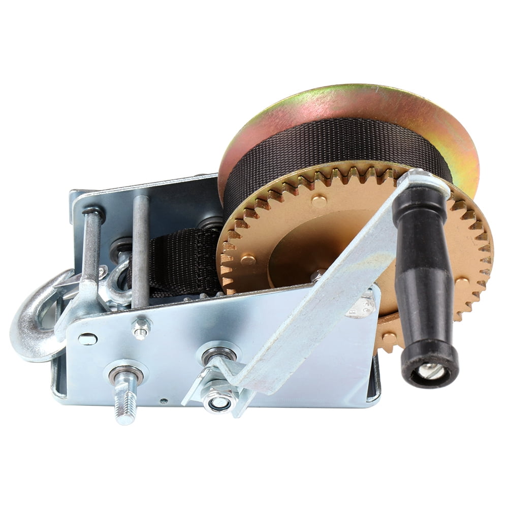 ECCPP 3200 Lbs Hand Winch, Steel Hand Crank Strap Heavy Duty Winch ATV ...
