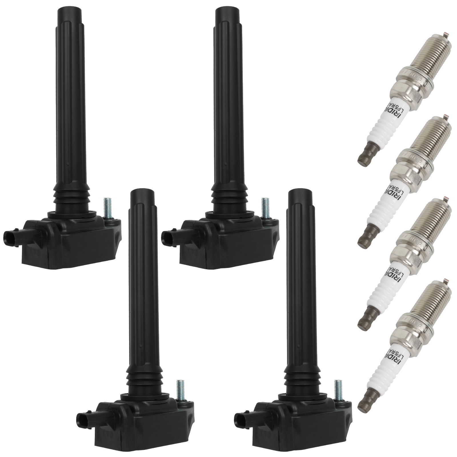 ECCPP 4 ignition coils with 4 iridium Spark Plugs,UF648,coils packs,for ...