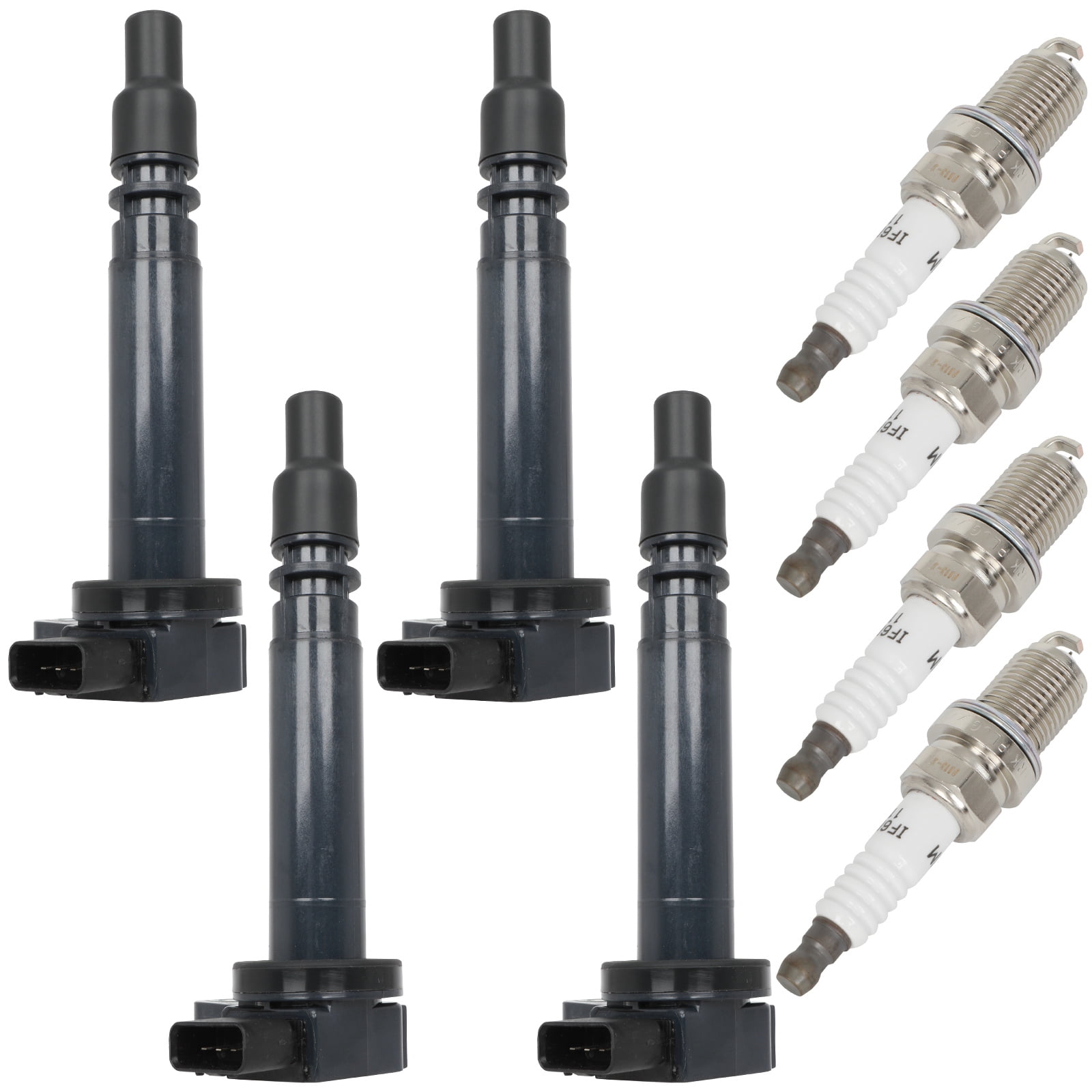 ECCPP 4 ignition coils with 4 iridium Spark Plugs,UF323,coils packs,for ...