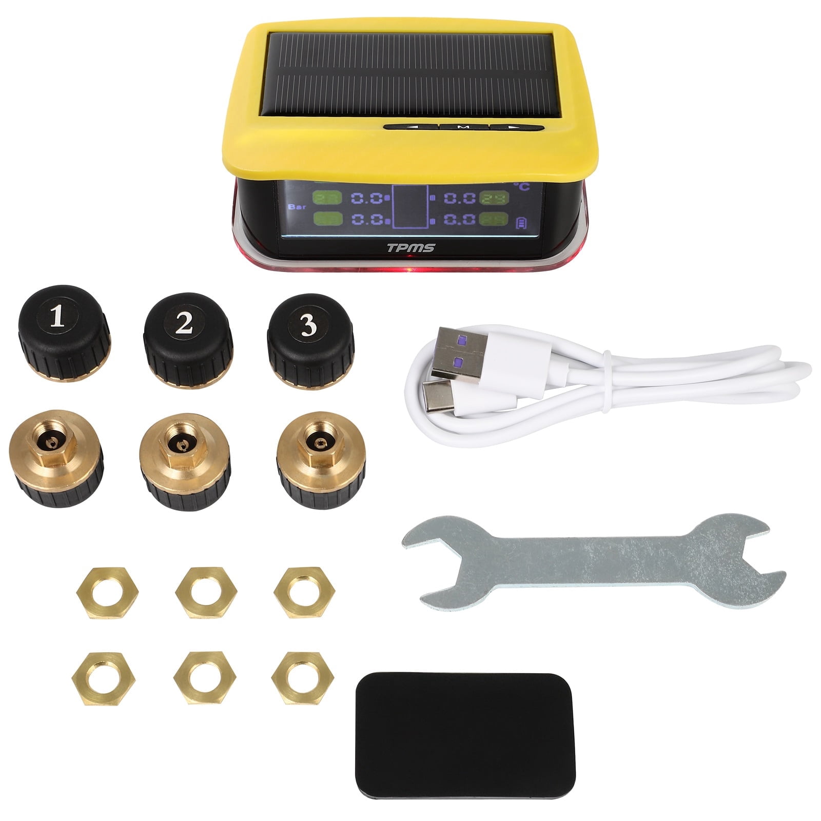 ECCPP 433MHZ RV Tire Pressure Sensor Universal Yellow RV Tire Sensor ...