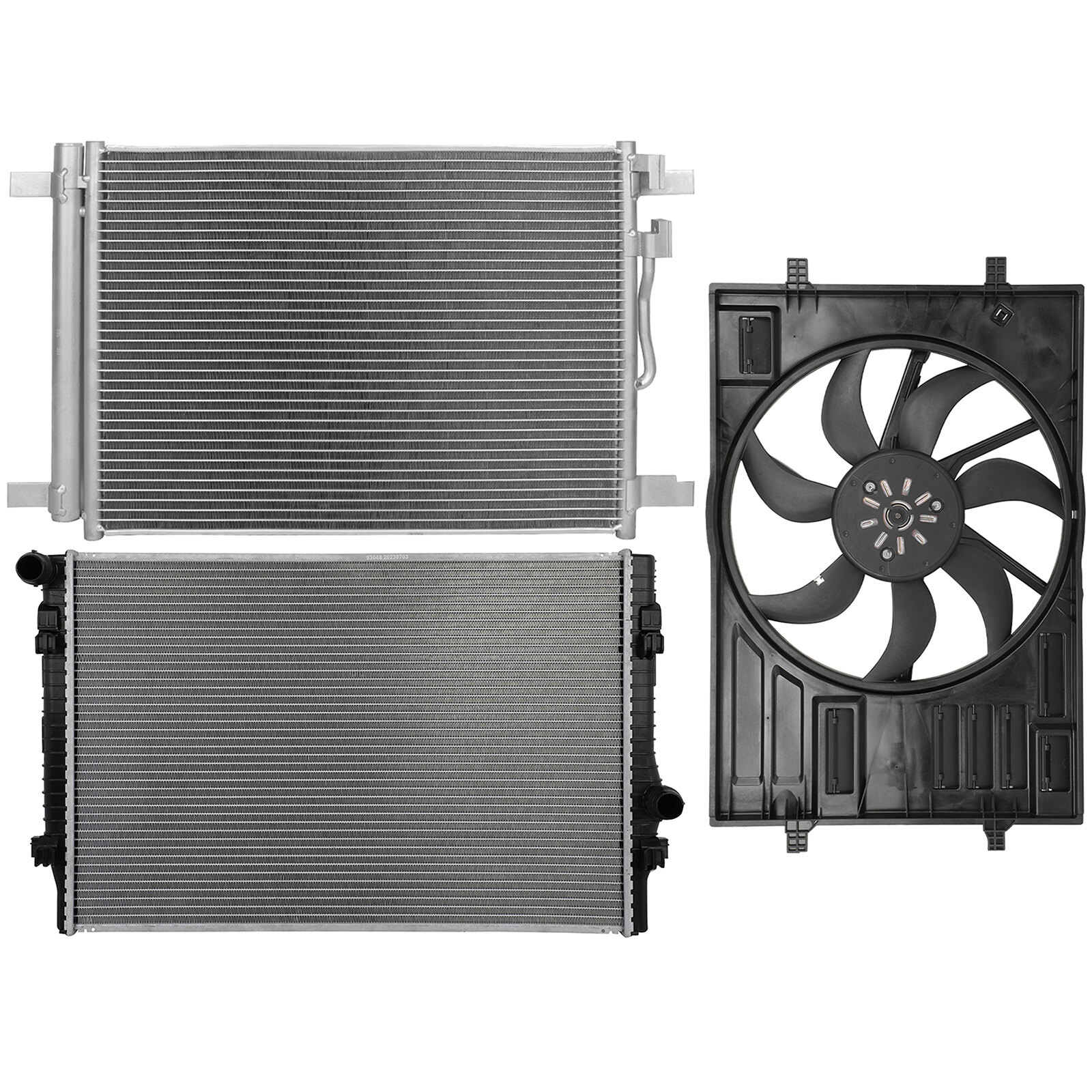 ECCPP 4513 Condenser 13529 Radiator 624220 Radiator Cooling Fan ...