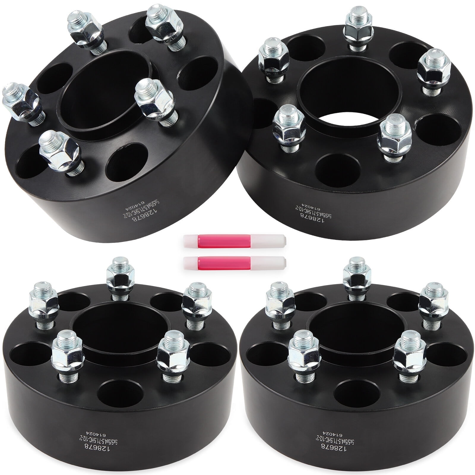 ECCPP 4PCS 2" Hub centric Wheel Adapters 5x5 to 5x4.5 1/2"-20 Studs ...