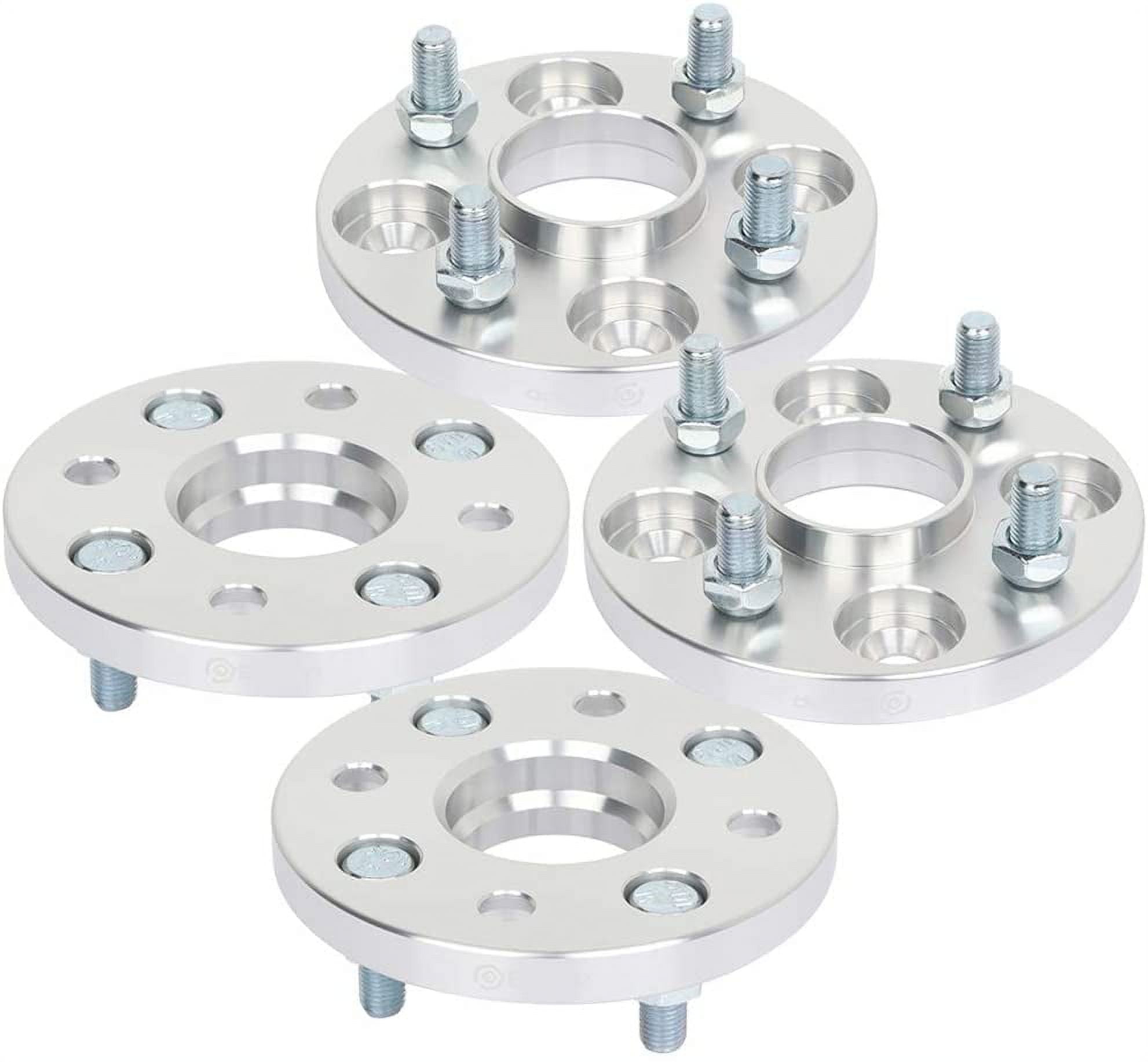 ECCPP 4x 4 lug Wheel Spacers hubcentric 4x100 12x1.5 54.1mm 15mm Silver ...