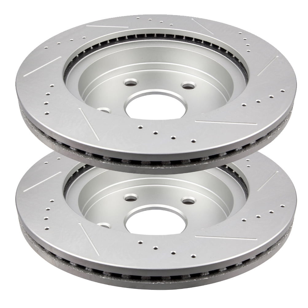 ECCPP 5-Lugs Vented-Silver Brake Rotors 2pcs - For 2007-2009 for ...