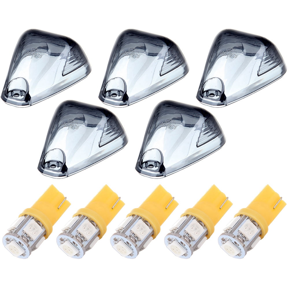 ECCPP 5 Pack Smoke Cab Marker Light Cab Roof Running Top Clearance ...