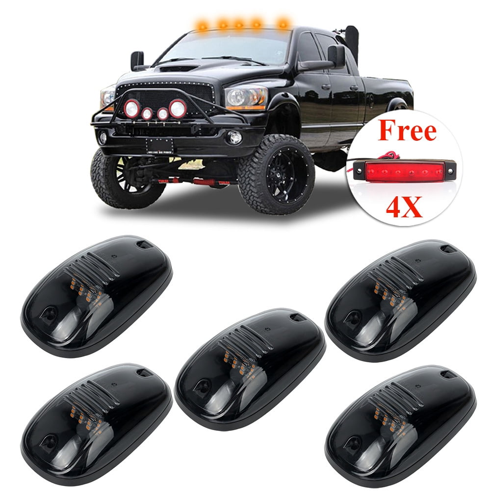 ECCPP 5pcs Smoke Cab Marker Light Covers Cab Roof Running Top Clearance ...
