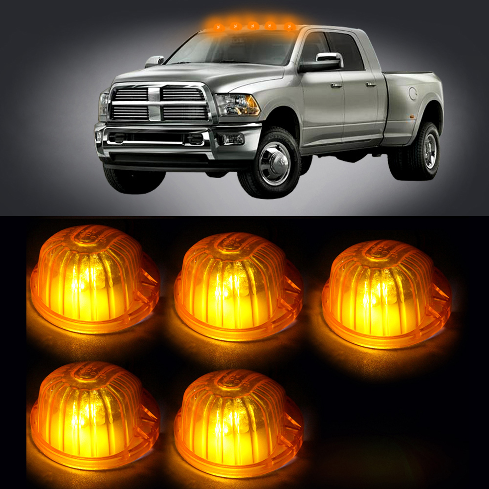 ECCPP 5x Cab Marker Round-Shape Roof Running Lamp 9069A Covers+5x 194 ...