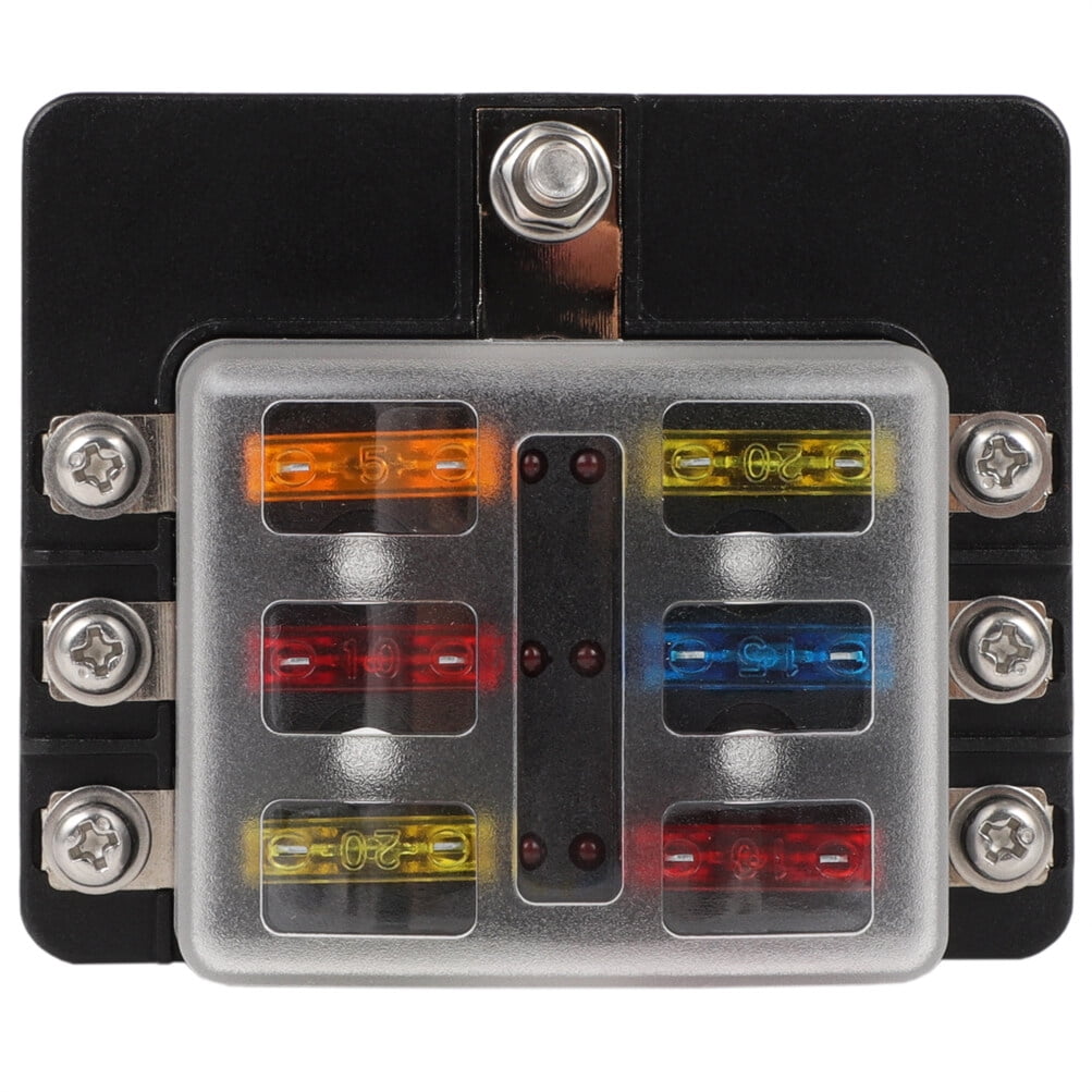 ECCPP 6-WAY Blade ATO/ATC/ATS Fuse Box Use for RV Boat Motorhome ...