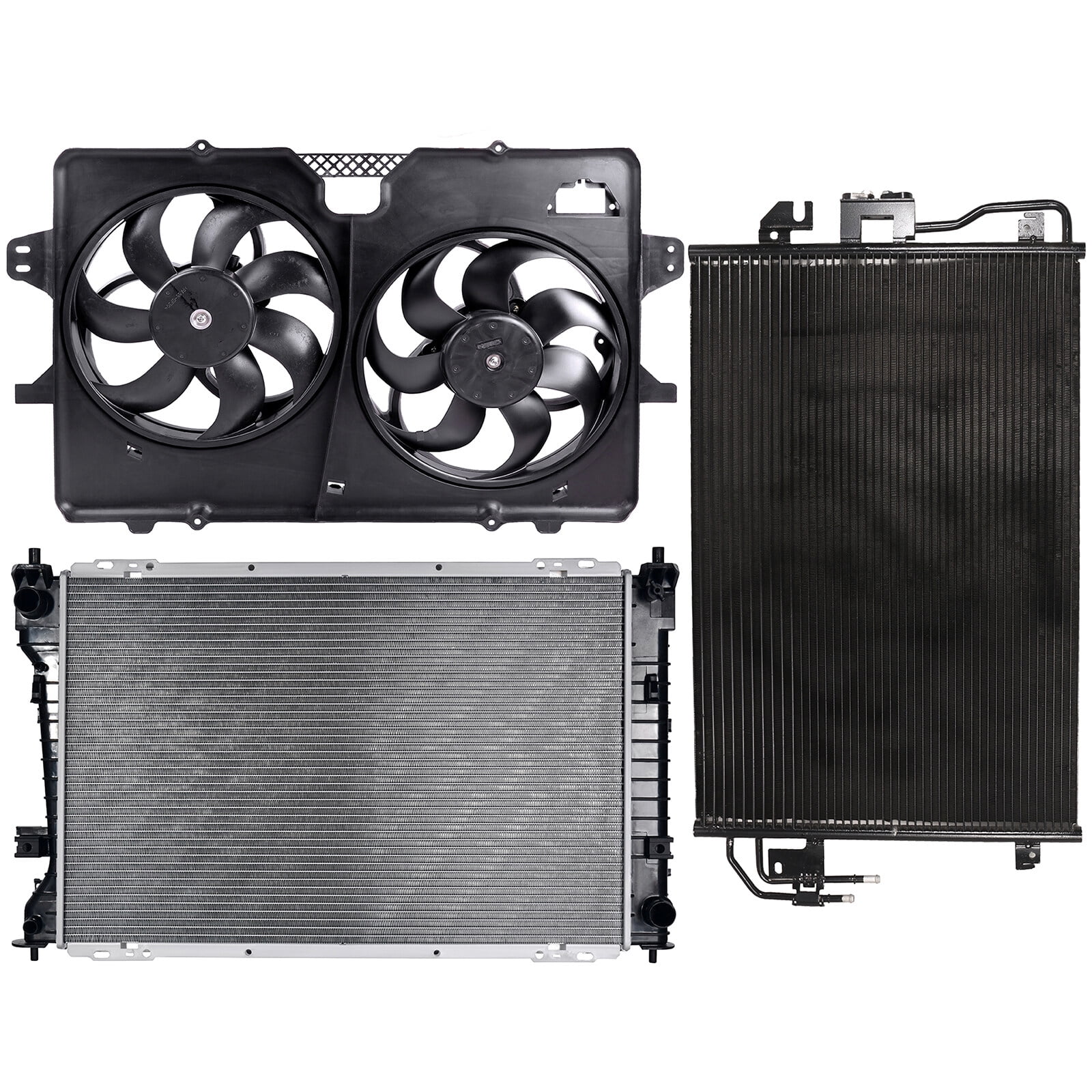 ECCPP 621-038 Cooling Fan*1 + 13040 Radiator*1 + 3675 Condenser*1 ...
