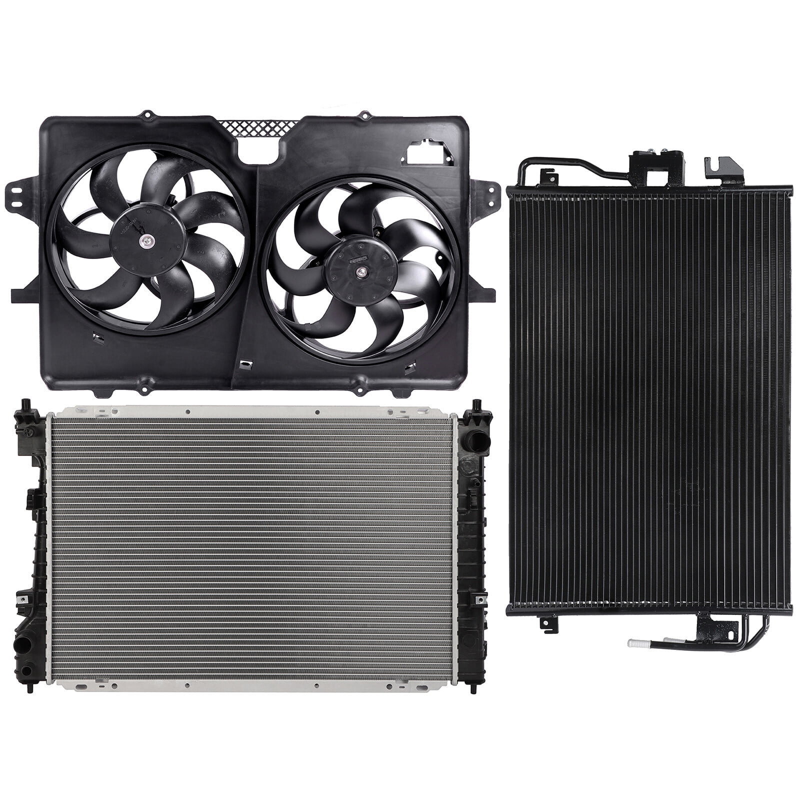 ECCPP 621-038 Cooling Fan*1 + 13041 Radiator*1 + 3782 Condenser*1 ...