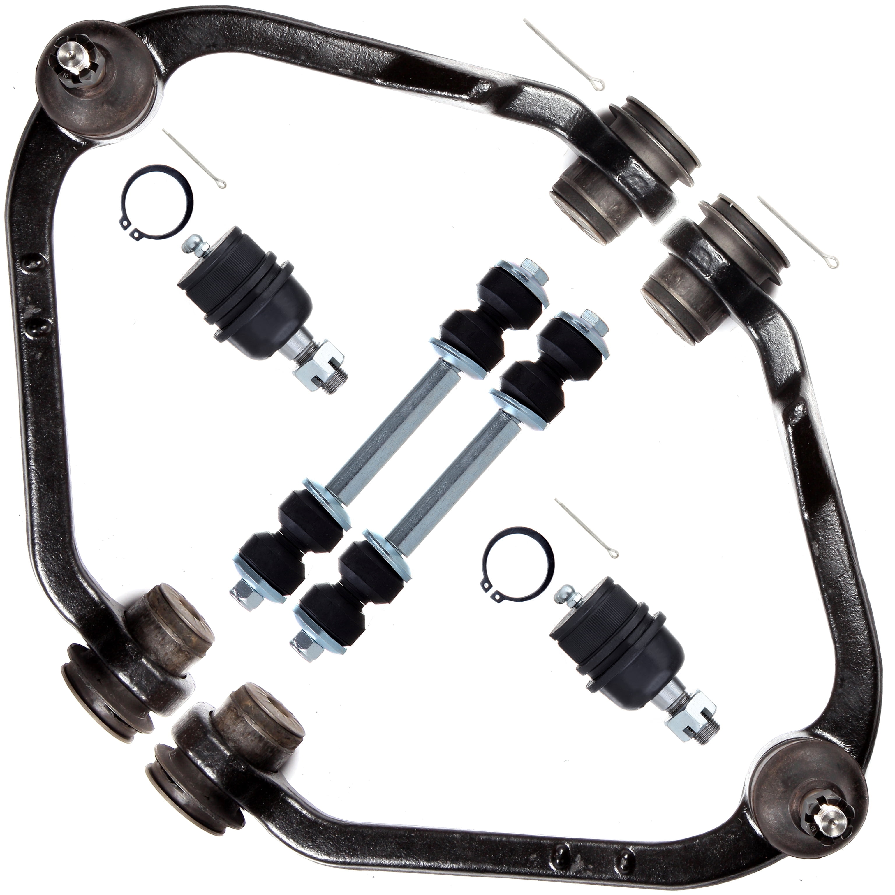 ECCPP - 6PC Upper Control Arm and Ball Joint Lower Ball Joint Sway Bar ...