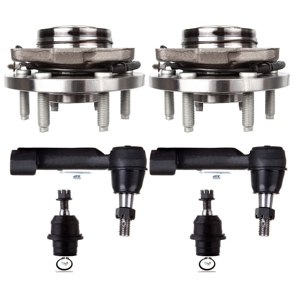 ECCPP - 6PCS Front Outer Tie Rod End Lower Ball Joint Wheel Hub Bearing ...