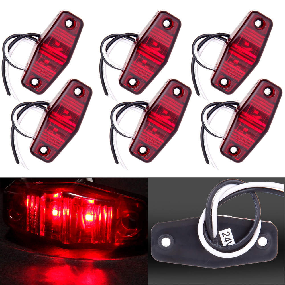 ECCPP 6pcs LED Light 2 Diode RED 1x2.5 surface mount Clearance side ...