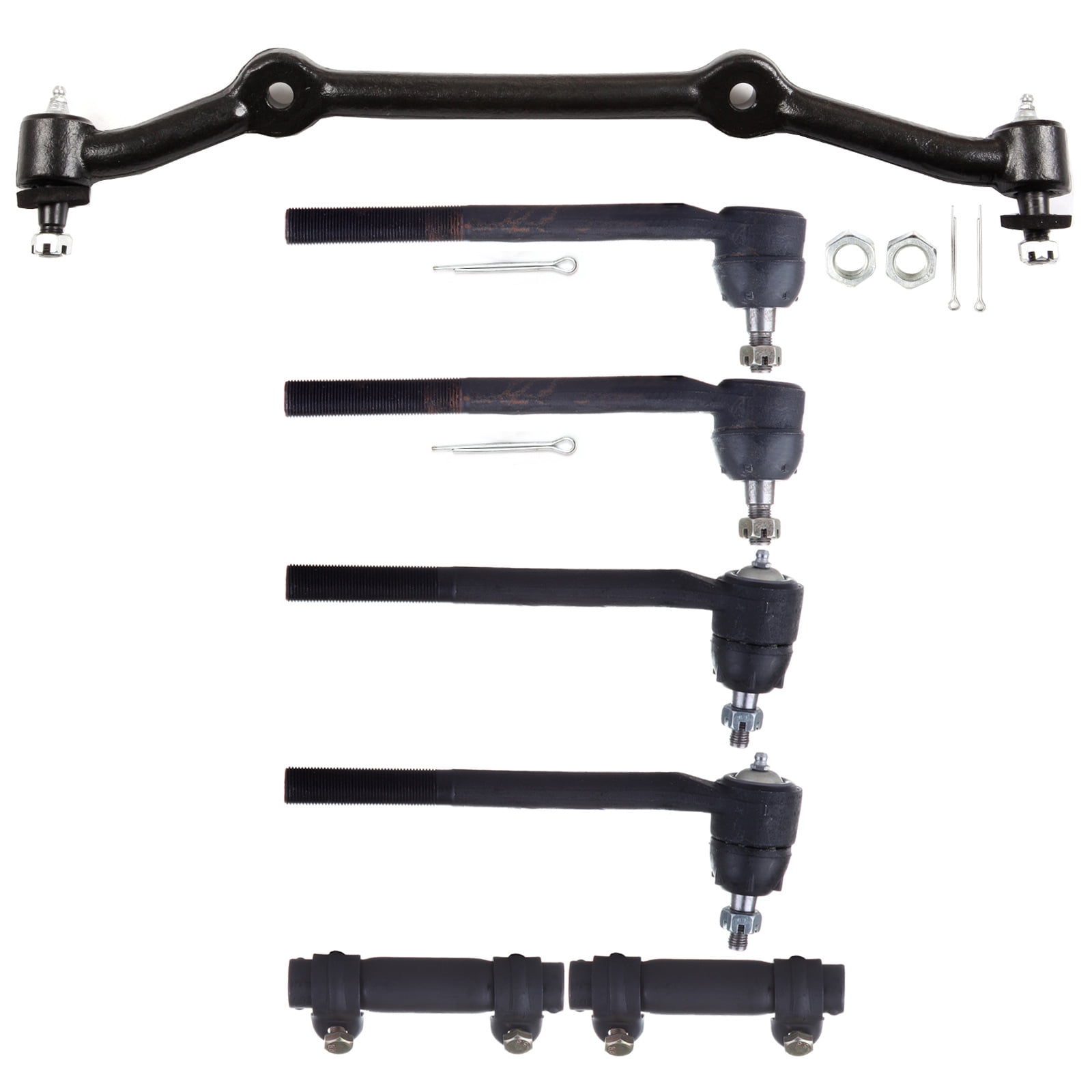 ECCPP - 7PCS Tie Rod Adjusting Sleeve + Outer & Inner Tie Rods + Center ...
