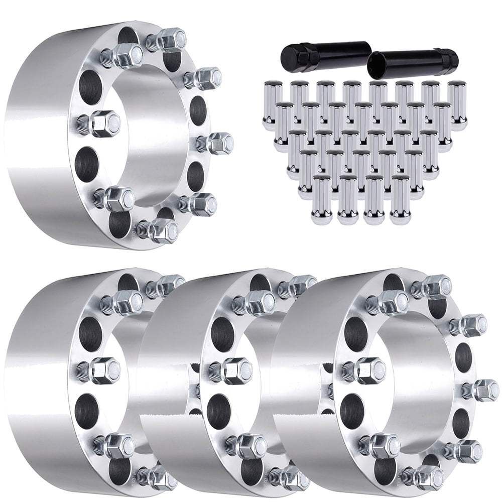 ECCPP 8 lug Wheel Spacers Adapters 3" 8x6.5 to 8x6.5 (125MM)with 9/16 ...