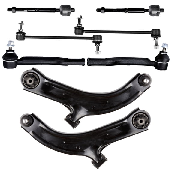 ECCPP - 8PCS Front Lower Control Arms Inner Tie Rod Ends Outer Tie Rod ...