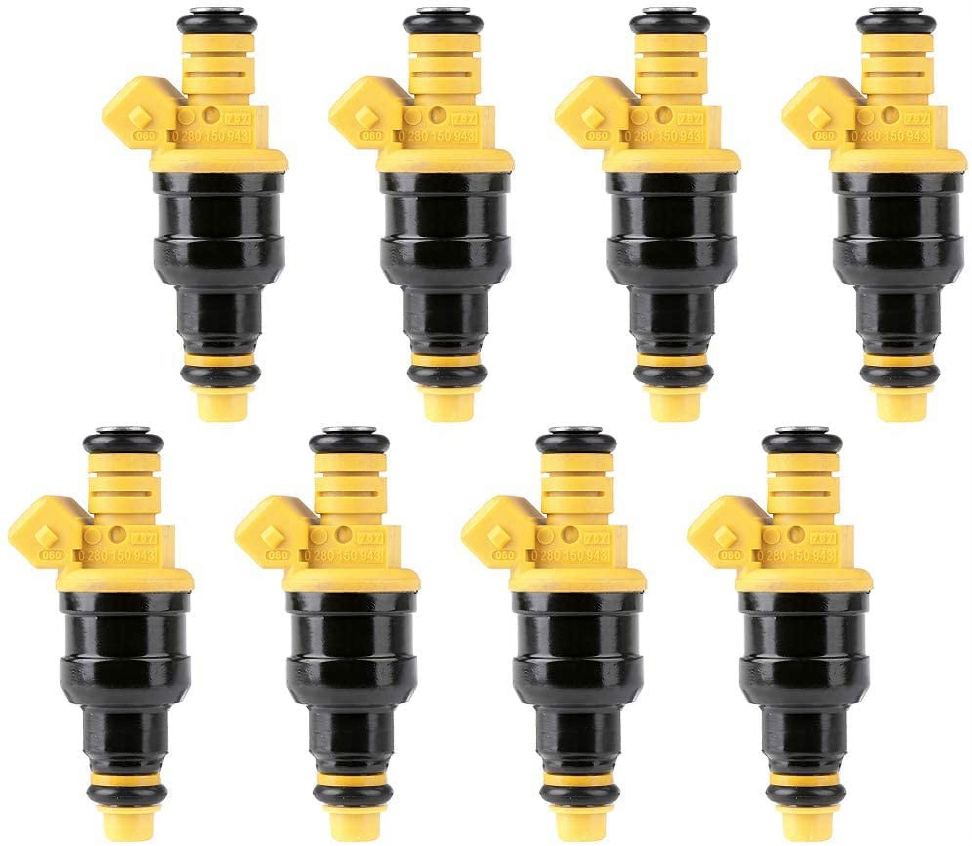 ECCPP 8pcs 4 Holes Fuel Injectors fit Ford F-150/Bronco/Crown Victoria ...