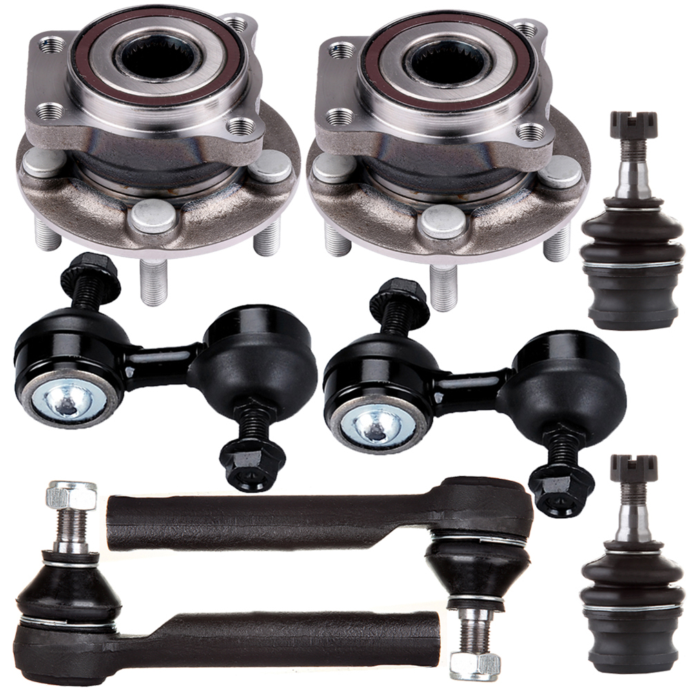 ECCPP 8pcs Wheel Hub Front Outer Tie Rod End Front Sway Bar End Link ...