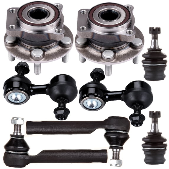 ECCPP 8pcs Wheel Hub Front Outer Tie Rod End Front Sway Bar End Link ...