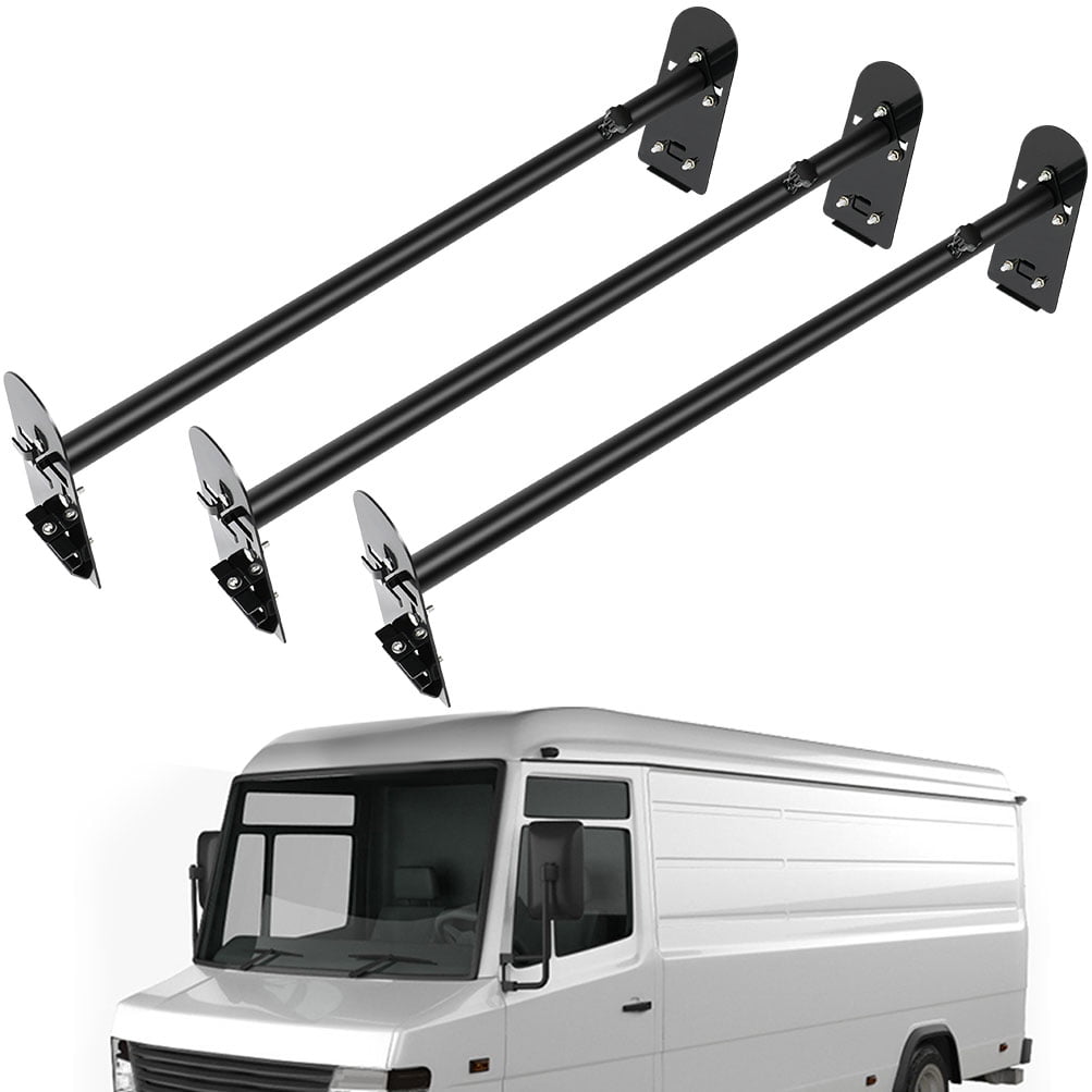 ECCPP Adjustable Van Ladder Rack Hightop 3 Bars Roof Rack fit for Chevy ...