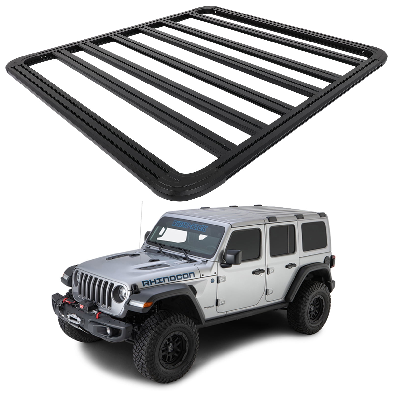 ECCPP Black Car Roof Platform Compatible with Jeep Wrangler 2018-2023 ...