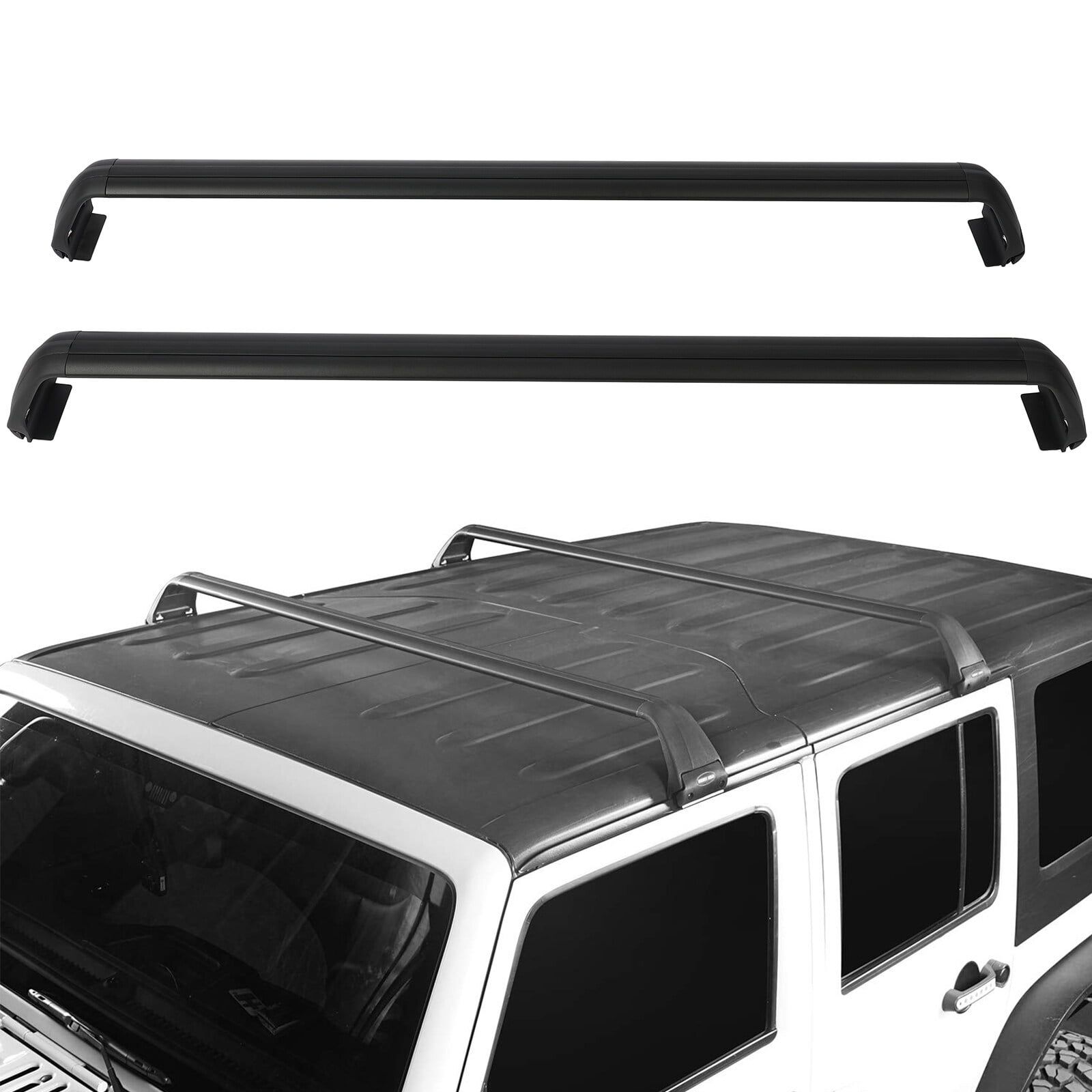ECCPP Black Roof Rack Cross Bar Luggage Cargo Carrier Rails Fits For ...