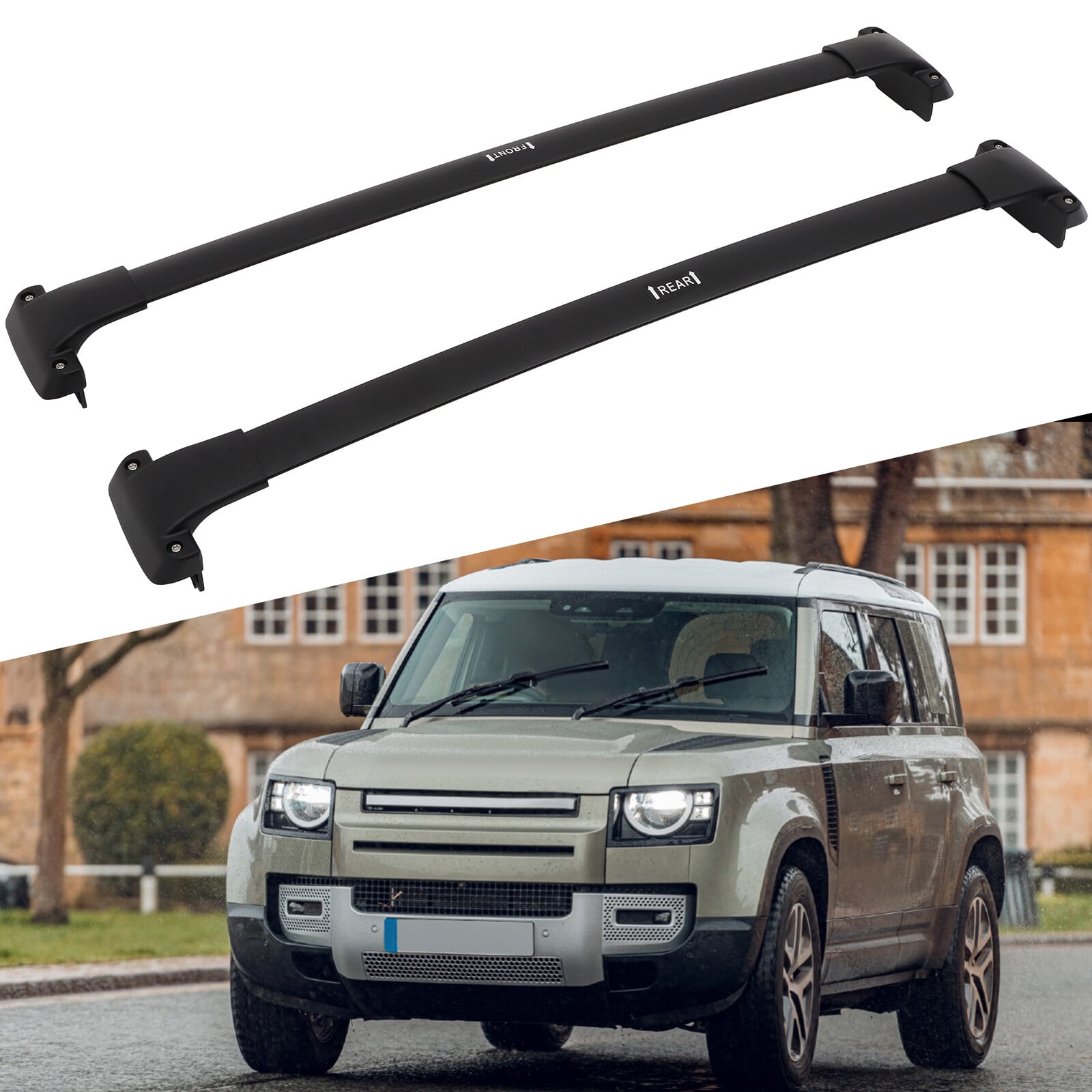 ECCPP Black Roof Rack Cross Bar Luggage Cargo Carrier Rails Fits For ...